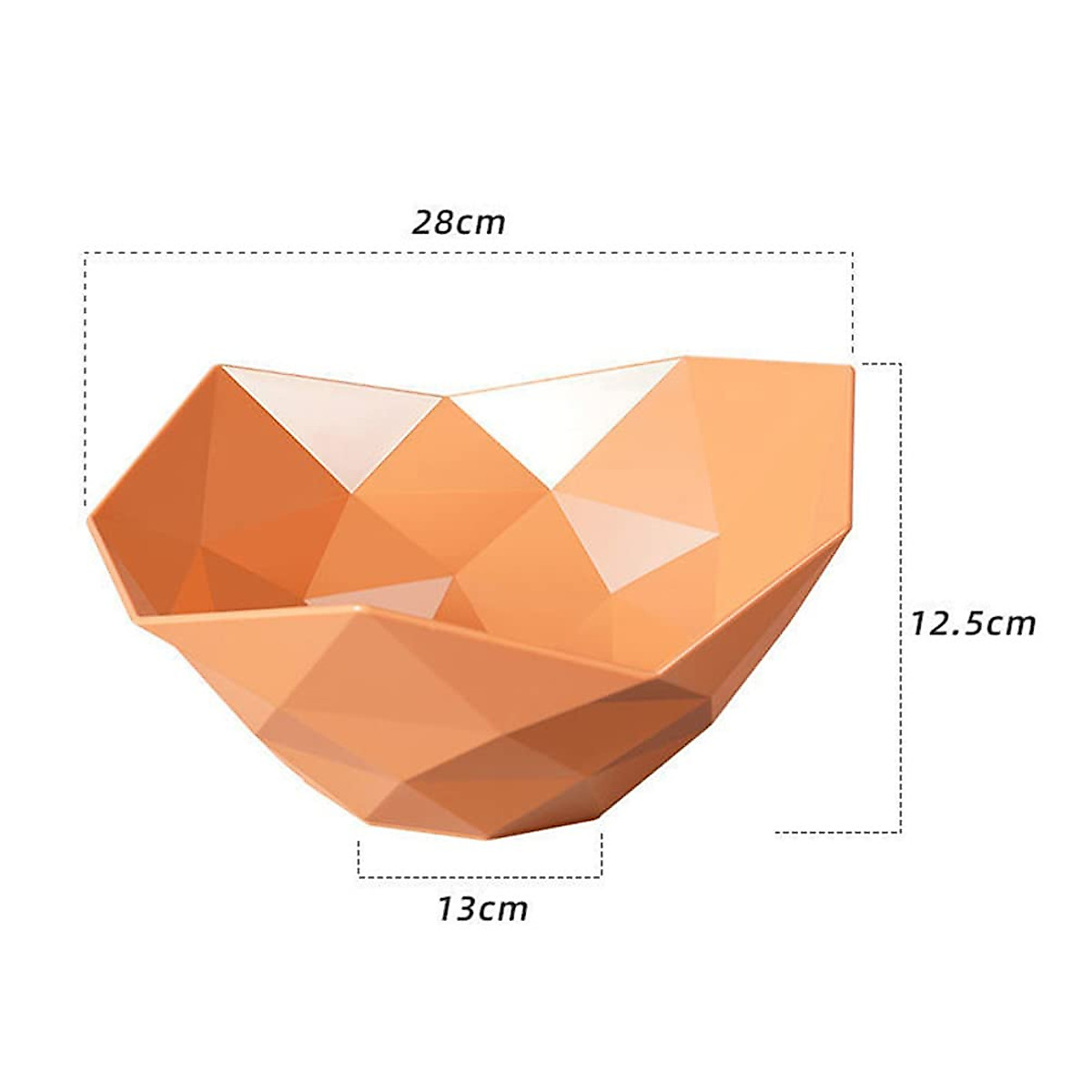 BESTonZON Modern Fruit Basket, European Fruit Bowl, Irregular Fruit Salad Plate Vegetable Snacks Serving Tray Candy Dessert Display Dish for Counters, Kitchen, Countertop, Home Decor, Orange