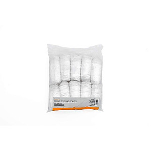 Colortrak Professional Bouffant Processing Caps, Single Use, Contain Hair During Perms, Conditioners, Relaxers, and Coloring, 21 Inch Diameter, Clear Plastic, Usable as Shower Cap, 100 Per Pack