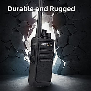 Retevis RT17 Walkie-Talkies for Adults Long Range,Portable 2 Way Radio with Earpiece and Mic,Rechargeable Two Way Radios with USB Charging Base, for Industrial Jobsite Restaurant Commercial(10 Pack)