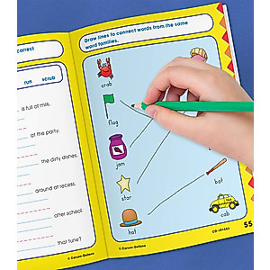 Carson Dellosa Phonics for First Grade Workbook―Writing Practice, Tracing Letters, Writing Words With Incentive Chart and Motivational Stickers (64 pgs) (Home Workbooks)
