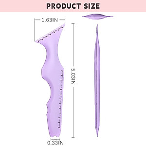 2PCS 5 in1 Eyeliner Stencils Silicone Winged Tip Eyeliner Aid Eyebrow Pencil Stencils Multi-Purpose Eye Makeup Tool for Winged Eyeliner, Defined Eyebrow, Eyelash, Face Contour and Lip Line