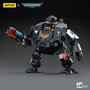 Pipigirl JoyToy × Warhammer Genuine License 1/18 Soldier Action Figures, 4inch Army Military Extreme Warrior Models Kits (Black Templars Redemptor Dreadnought)