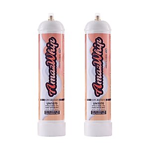 AMAZWHIP Whipped Cream Charger 640g 0.95L nitrous oxide tank (2 cylinders)