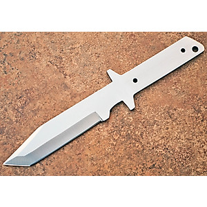 Whole Earth Supply D2 Steel Modern Tanto Tactical Knife Blank Making Blade Hunting Skinner Skinning D-2 Knives