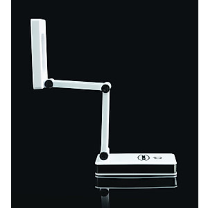 IdeaWorks JR7911 LED Desk Lamp, White with Magnifying Glass
