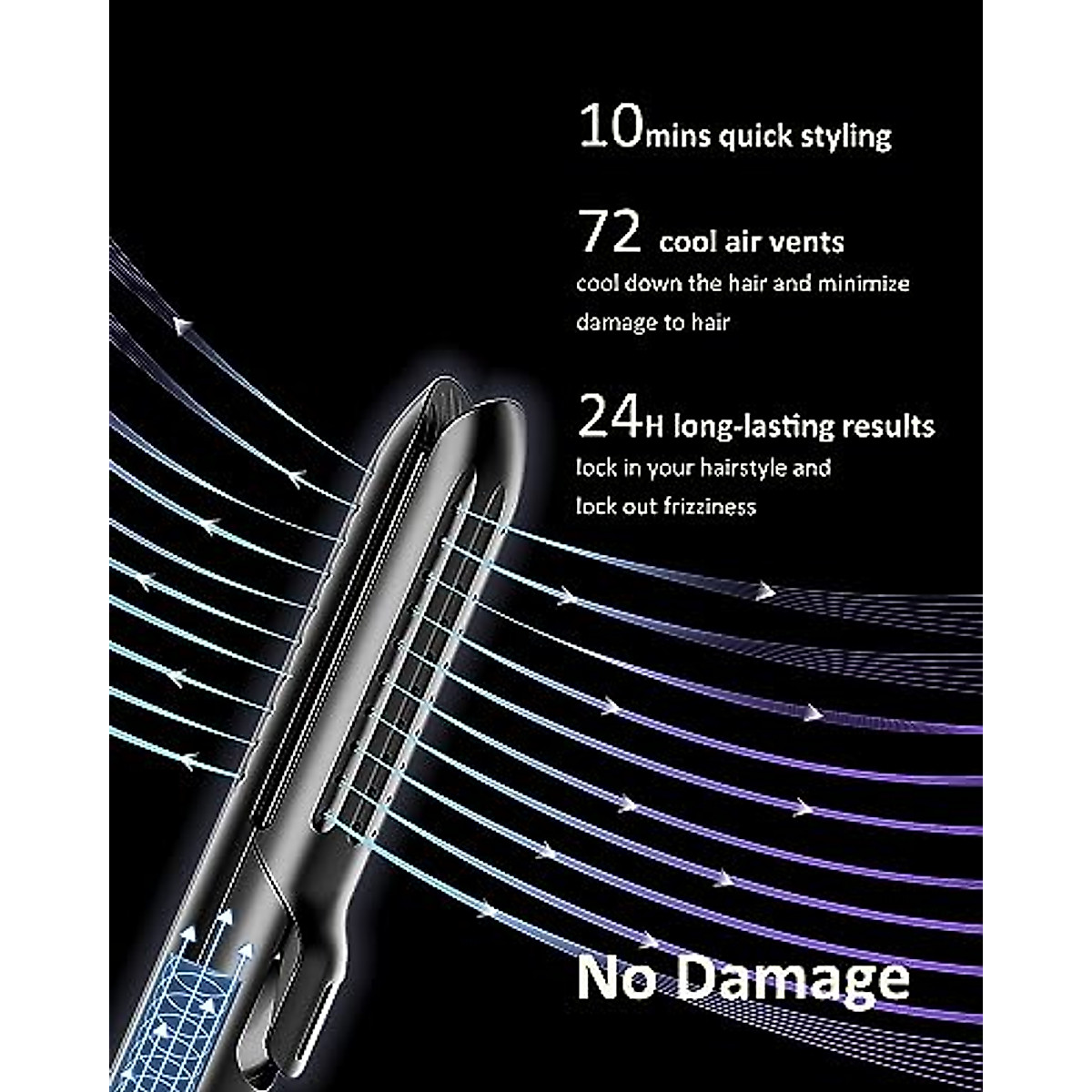 Hair Straightener and Curler 2 in 1 Curling Iron, 360° Airflow Styler Curling Iron Dual Voltage, Ceramic Hair Curler for Short Hair