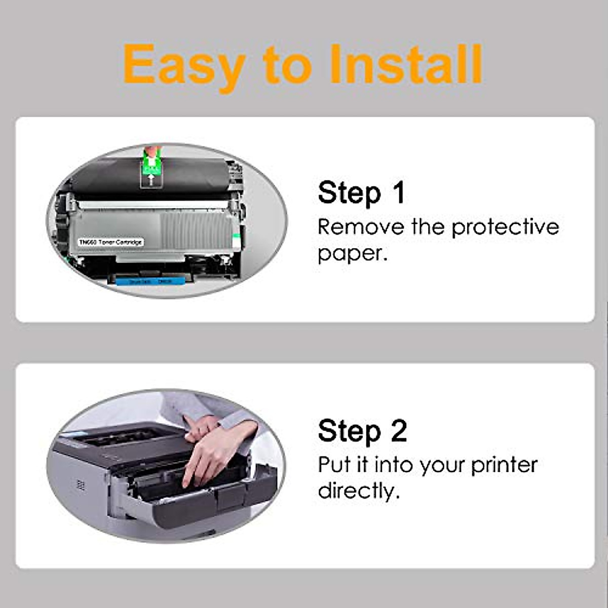 Compatible Toner Cartridge and Drum Unit Replacement for Brother TN660 TN630 TN-630 DR630 for MFC-L2700DW HL-L2300D HL-L2340DW HL-L2380DW DCP-L2540DW Printer (1 Black Toner + 1 Drum Unit)