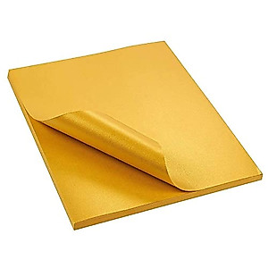 Gold Metallic Paper - 48-Pack Shimmer Papers, Double Sided, Laser Printer Compatible, Perfect for Weddings, Baby Showers, Birthdays, Craft Use, 8.5 x 11 Inches