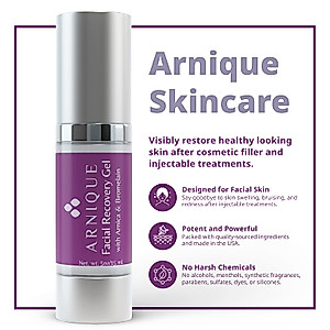 Arnique Arnica Gel for Face - Facial Recovery Aftercare for Fillers & Cosmetic Injection Treatments, Arnica Montana and Bromelain for Bruising and Swelling After Surgery Skin