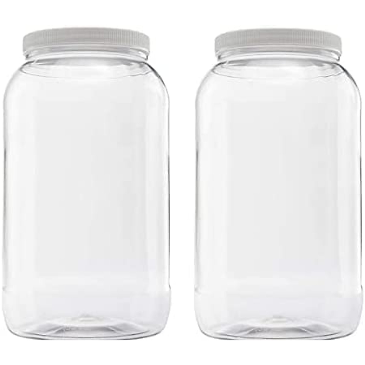 CLEARVIEW CONTAINERS | Airtight Pantry Containers for Arts & Crafts, Peanut Butter, Honey, Jams Flour, Sugar, DIY Slime, Coffee (128 Ounce Jar, 2 Pack)