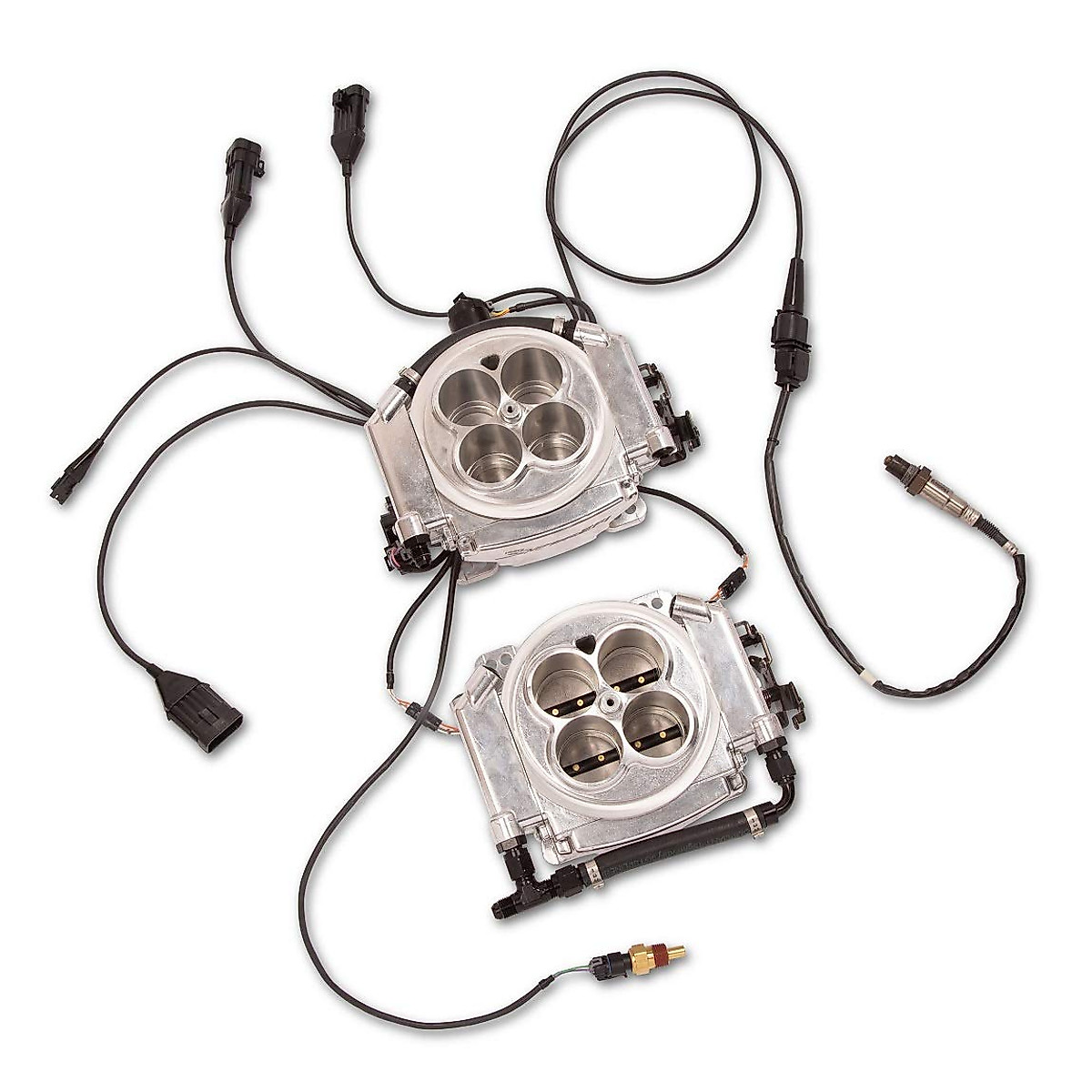 NEW HOLLEY SELF-TUNING SNIPER EFI 4150 2X4 THROTTLE BODY FUEL INJECTION SYSTEM,POLISHED,1600 CFM,1250 HP,COMPATIBLE WITH 4150 4 BBL SQUARE BORE FLANGES