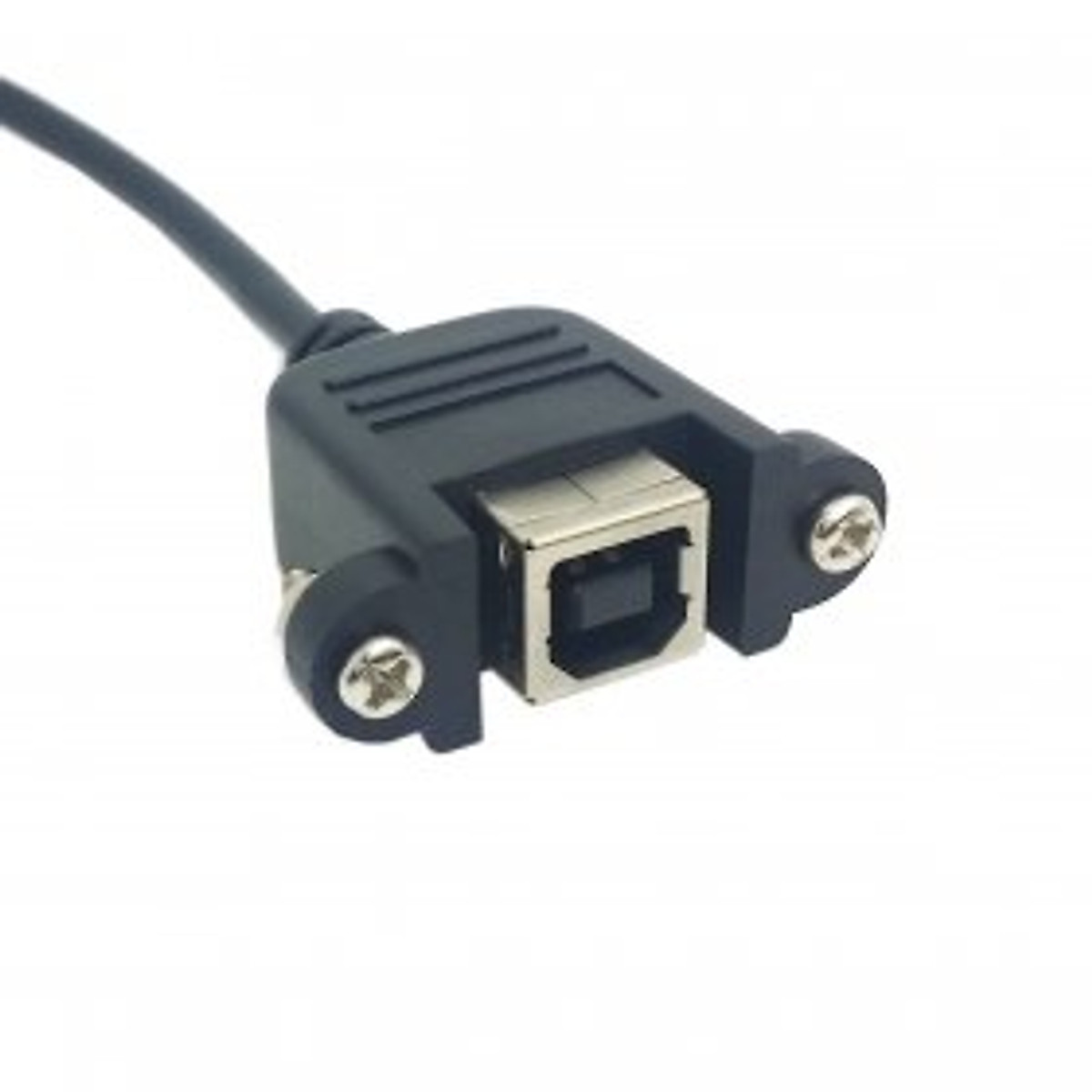 chenyang CY USB 2.0 Type B Male to Type B Female Extension Cable with Screws for Panel Mount 50cm 90 Degree Left Angled