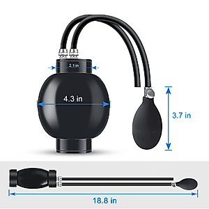 OBDMONSTER Universal Easy Quick Intake Adapter with Strong Sealing Expandable Bladder for 12V Vehicle Pipes Fuel Leakage Detector Diagnostic Tester, Vehicle Fuel Leakage Detector Diagnostic
