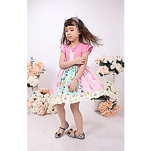 Baby Girls Spring Easter Minnie Mouse Panel Twirl Dress Pink Mint 18-24M/XS