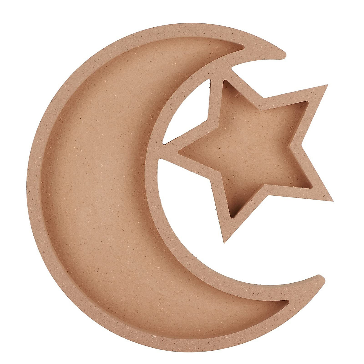 Ramadan Wood Tray Eid Wooden Dessert Tray Cute Shape Multifunctional Ramadan Wood Moon Tray for Home Ramadan Party Garden Decor