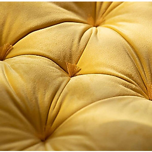 Yellow Thick Dining Chair Cushion with Ties Kitchen Seat Cushion Rocking U-Shaped Superior Breathable Comfort and Softness Cushion (2)