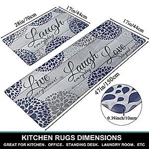Homcomoda Kitchen Rugs Sets of 2 Non Slip Kitchen Mats for Floor Waterproof Kitchen Rugs and Mats Anti-Fatigue Standing Mats for Kitchen Work Station Sink Laundry.