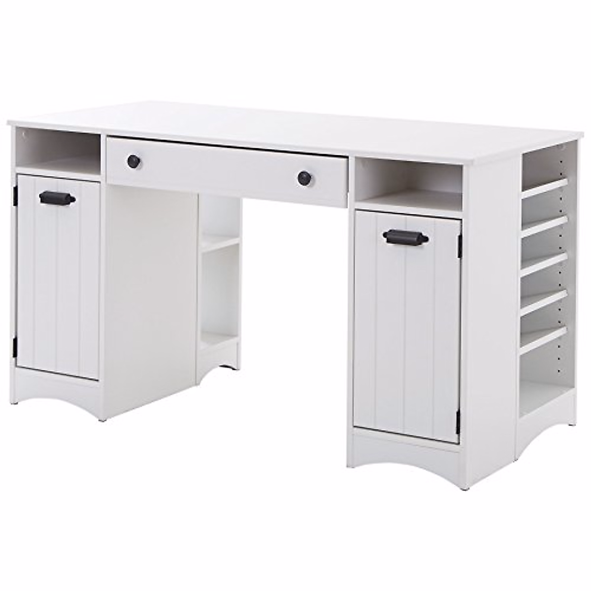 South Shore Artwork Craft Table with Storage, Pure White
