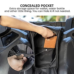 KEMIMOTO 2023 PRO XP Storage Bag Set 1680D Door Bags & Center Bag with Removable Knee Pad and PVC Wear Resistant Zippers UTV Tool Bags Compatible with Polaris RZR PRO XP 2020-2023