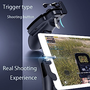 Game Controller for iPad PUBG Mobile Game Controller Cellphone Trigger Switches for PUBG/Knives Out Gaming Controller Shooter L1R1 Trigger Fire Button Aim Key Gamepad for Tablet/Android/iOS/iPhone