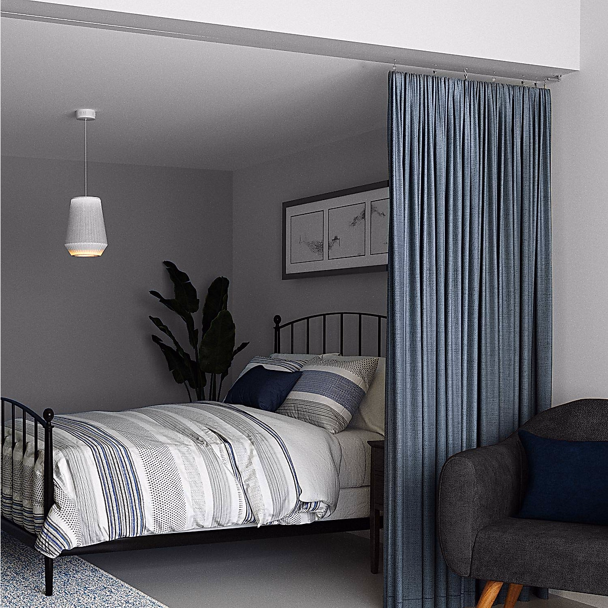 Wallniture Curtain Rod Set for Tapestry, Kids Crafts, Wall Decor Picture Hanging Kit with 24 Metal Clips