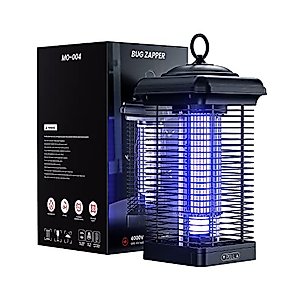 Gaiatop Bug Zapper Outdoor, 4000V 18W Mosquito with 5ft Power Cord, Waterproof Electric Insect/Fly Trap Killer for Home Backyard Garden Patio - Black