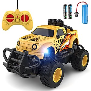 Mafbeanl Remote Control Car for Boys 4-7, 1:43 Scale Mini RC Car for Kids 3-5, Car Toys Truck Xmas Birthday Gifts for Toddlers 3 4 5 6 7 Year Old Boys (Yellow)