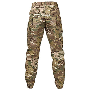 NAVEKULL Men's Camouflage Tactical Pants Waterproof Lightweight Ripstop Outdoor Hiking Tapered Cargo Pants