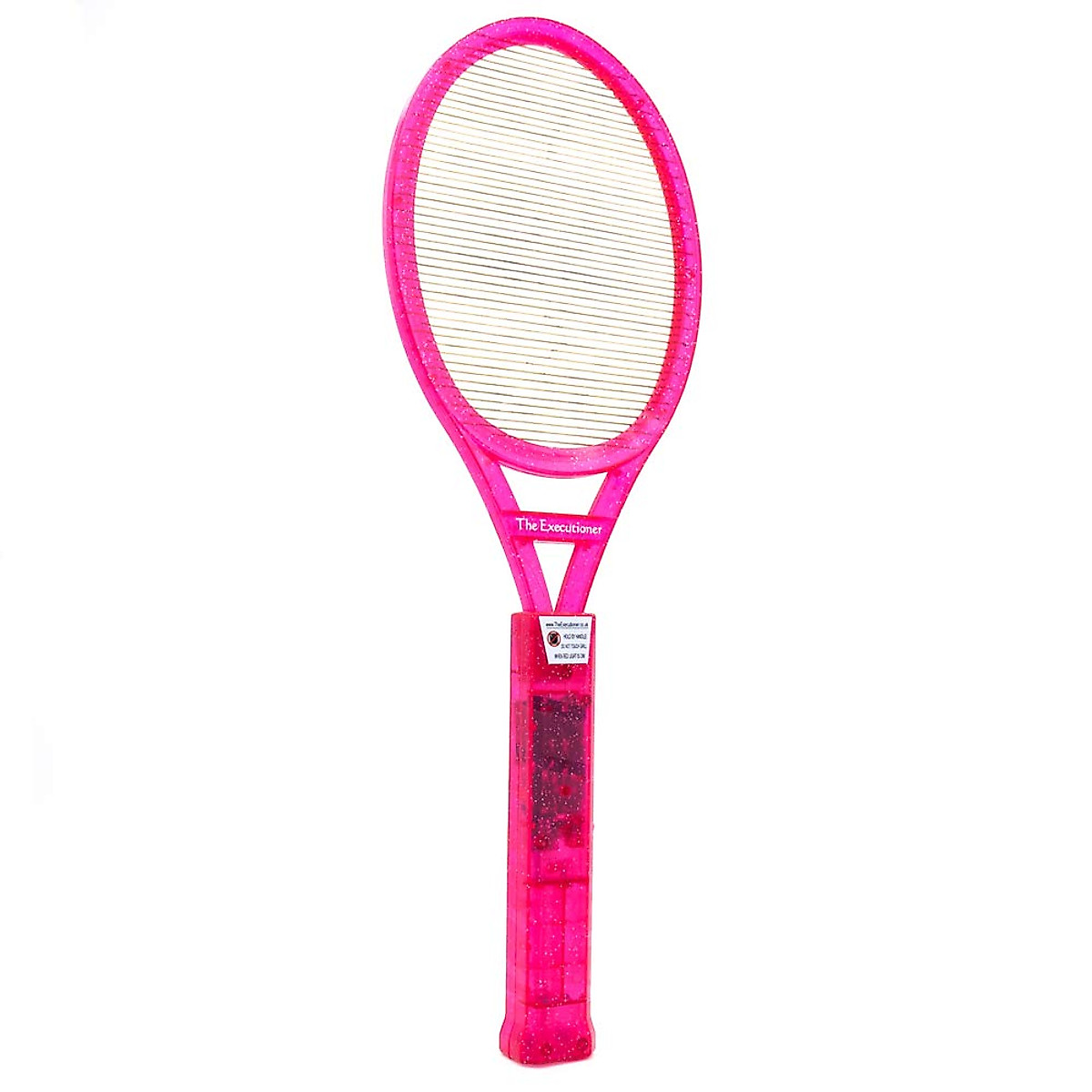 The Executioner Fly Zapper Mosquito, Wasp, Bug, Insect Killer Swatter Electric Fly Zapper Racket Single Layer for Efficient Zapping Indoor Outdoor (Pink)