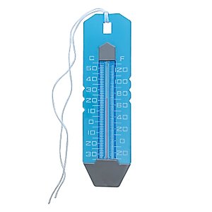 U.S. Pool Supply 10.5" Jumbo Pool Thermometer with Oversized Easy-to-Read Temperature Display, Transparent Blue, Tether String - Swimming Pools, Spas, Hot Tub - Measures Water Up to 120° F (50° C)