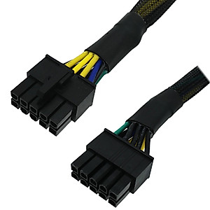 COMeap 24 Pin to 10 Pin ATX PSU Main Power Adapter Braided Sleeved Cable for IBM Lenovo PCs and Servers 12-inch(30cm)