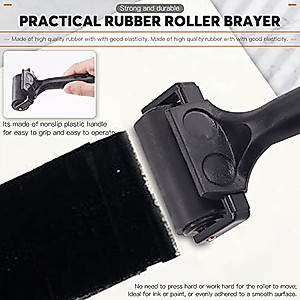 Rustark 12Pcs Rubber Stamp Making Kit with Stamp Block, Rubber Brayer Roller,Rubber and Wood Carving Cutting Tool, Block Printing Starter Tool Kit for Inking Blocks Carving and Printmaking