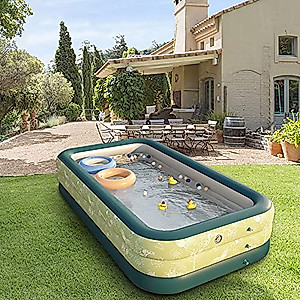 Family Full-Sized Inflatable Swimming Pool for Kids and Adults Home Indoor Outdoor Garden Backyard Swimming Pool