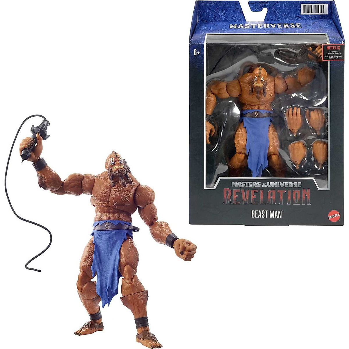 Masters Of The Universe Masterverse Collection, 7-In MOTU Beast Man Battle Figures For Storytelling Play And Display, Gift For Kids Age 6 And Older And Adult Collectors