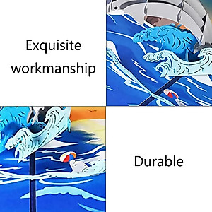 FZLMYANGNDQZ Pop Up Greeting Card 3d Foldable Birthday Card Handmade Dolphin Shape Celebration Card for Birthday Gift and Greeting Card Decoration