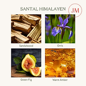 LA JOLIE MUSE Sandalwood Scented Candle, Santal Himalayen Candle, Candles Gift for Women, Decorative Candles for Home Scented, Soy Candle 6 Oz 40 Hours Burn