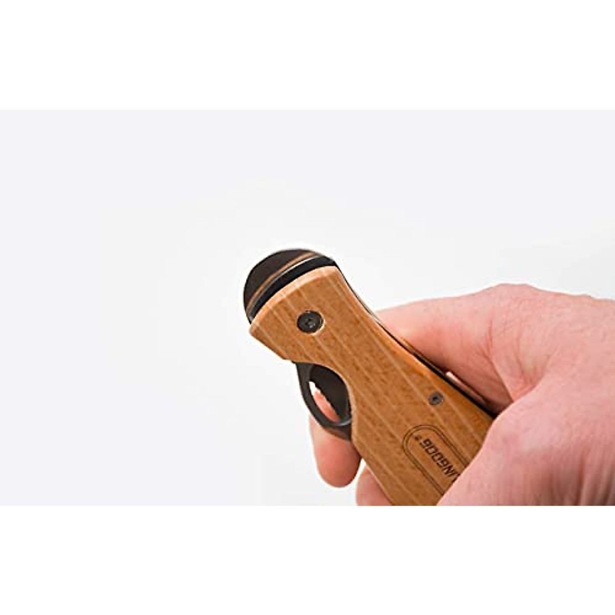 ROLLINGDOG Paint Scraper-Folding Painters Tool 9-in-1 Beech Wooden Handle Includes Paint Roller Cleaner, Nail Puller, Putty Knife Scraper, Hammer End