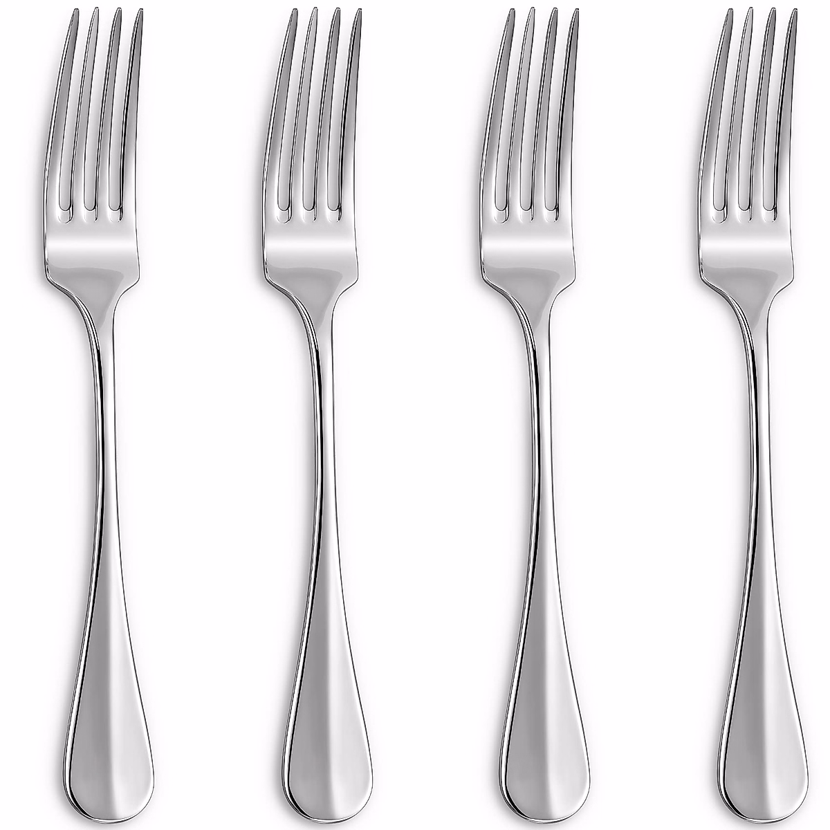 KEAWELL Premium Anne Fork Set, Set of 4, 18/10 Stainless Steel, Mirror Polished, Dishwasher Safe, Exceptional Fork Set, Perfect for Formal Dining (8.1" Dinner Fork)