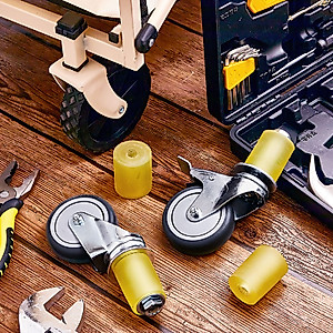 4 Pieces Work Table Caster Wheel Expanding Stem Caster Wheels Set of 4 Stainless Table Casters for Commercial Kitchen Prep Tables Worktable