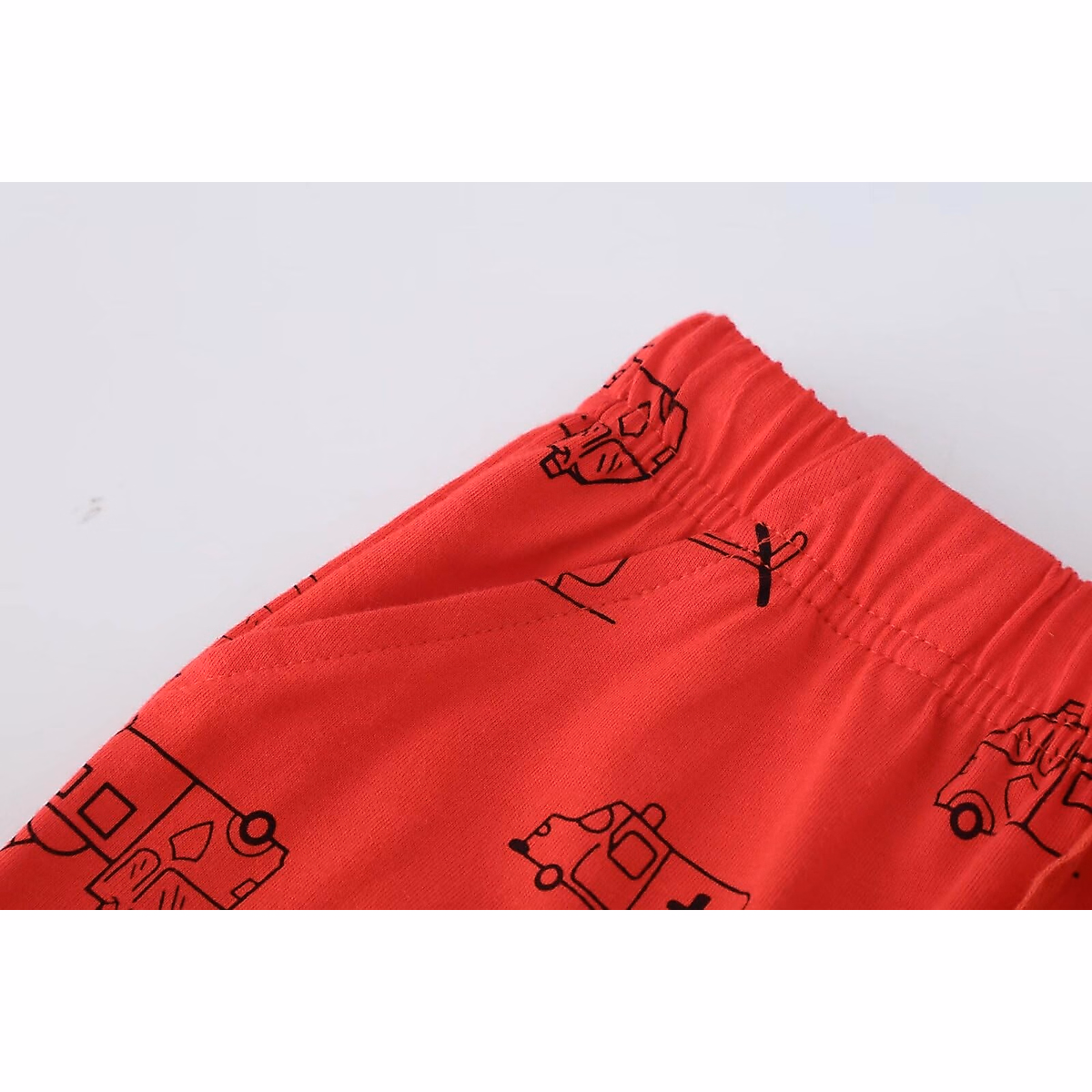 BIBNice Toddler Boys Clothes Kids Summer Short Sleeve Little Boys Clothing Sets Firetruck Size 3T