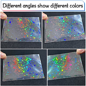 150 Pieces Little Star Laser Flashing Card Sleeves, Photocard Sleeves, Kpop photocard Sleeves, Foil Card Protective Sleeve 61x88mm