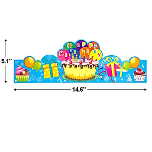 Birthday Crowns for Kids Family Birthday Classroom School VBS Party Supplies Pack of 30 Classroom Must Haves Kindergarten Preschool Pre K