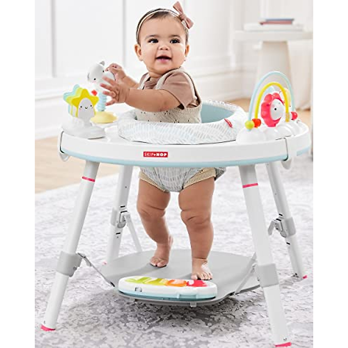 Skip Hop Baby Activity Center: Interactive Play Center with 3-Stage Grow-with-Me Functionality, 4mo+, Silver Lining Cloud