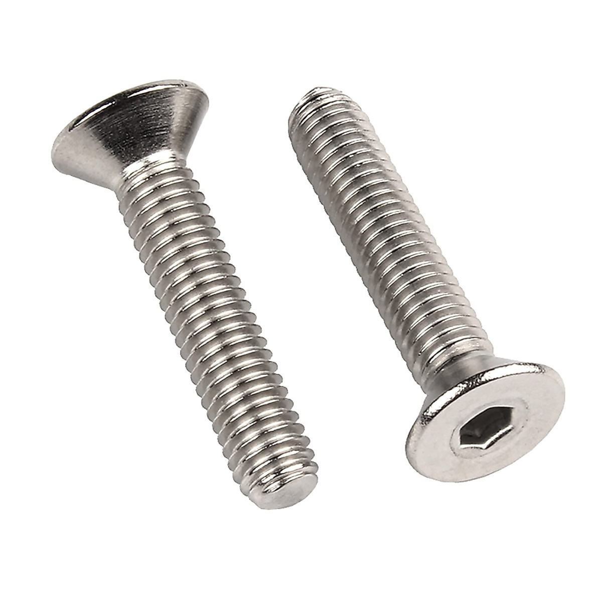 M4-0.7 x 70mm Flat Head Socket Cap Screws Bolts, Stainless Steel 18-8 (304), Bright Finish, Allen Socket Drive,Machine Screws Inner Hex Screw Fasteners Bolts 25 Pcs