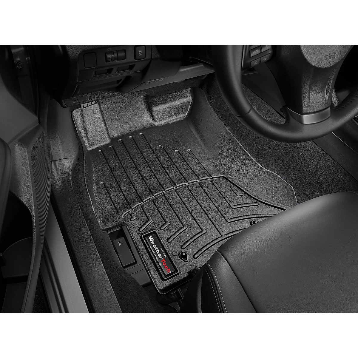 WeatherTech Custom Fit FloorLiners for Subaru Crosstrek, Impreza, XV Crosstrek, WRX, WRX STi - 1st Row (444391), Black