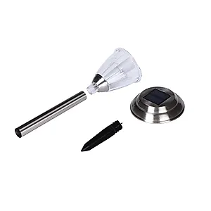 voona Solar LED Outdoor Lights 8-Pack Stainless Steel Pathway Landscape Lights for Outdoor Path Patio Yard Deck Driveway and Garden, (Silver)