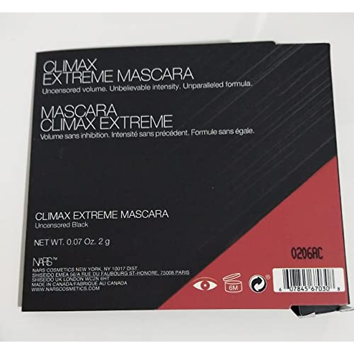 Nars Climax Extreme Mascara, Trial Size Mini, 0.07 oz / 2g