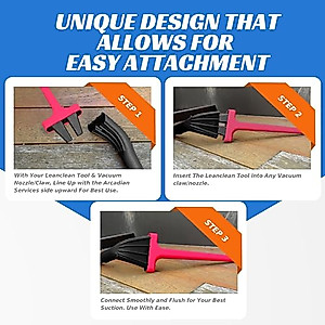 Leanclean Tool -Essential for Traveling Universal Crevice Vacuum Attachment, The Ultimate DIY AutoDetailing Accessory Deep-Cleans Any Vehicle -FITS All Carwash & Gas Station Vacuums Everywhere!
