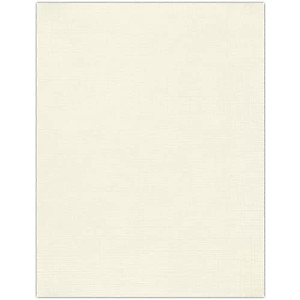 LUXPaper 8.5" x 11" Cardstock | Letter Size | Natural Linen | 100lb. Cover (183lb. Text) | 50 Qty
