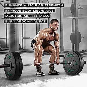 Yes4All 2-Inch Bumper Plate, Olympic Weight Plates for Weightlifting & Strength Training - 25 LBS (Single)